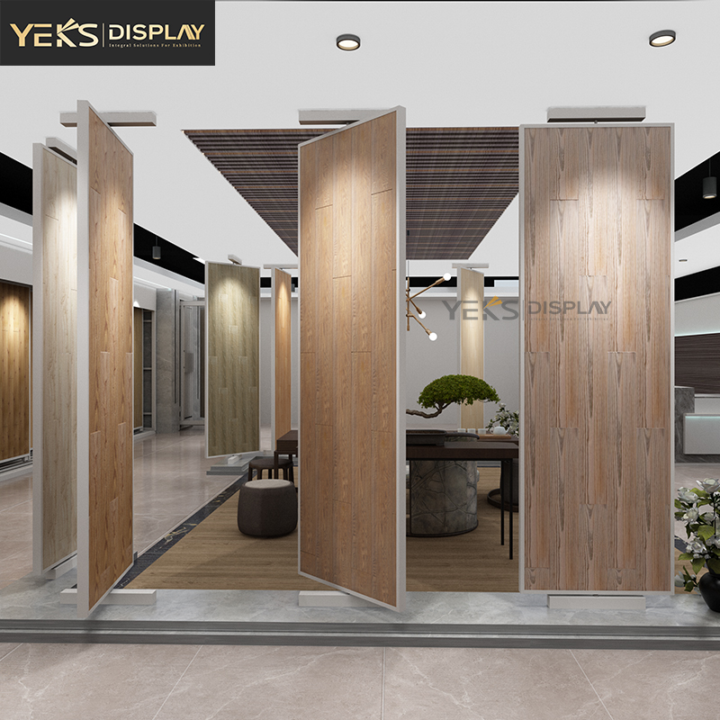 Rotating Flooring Display Stands Double Size - yeksdisplay