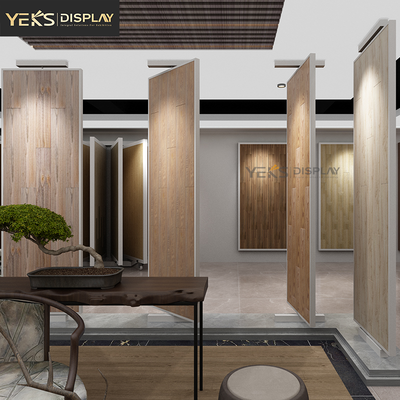 Rotating Flooring Display Stands Double Size - yeksdisplay